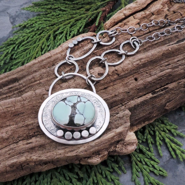 Poseidon Variscite Mint Green Gemstone Necklace - A Twist of Whimsy