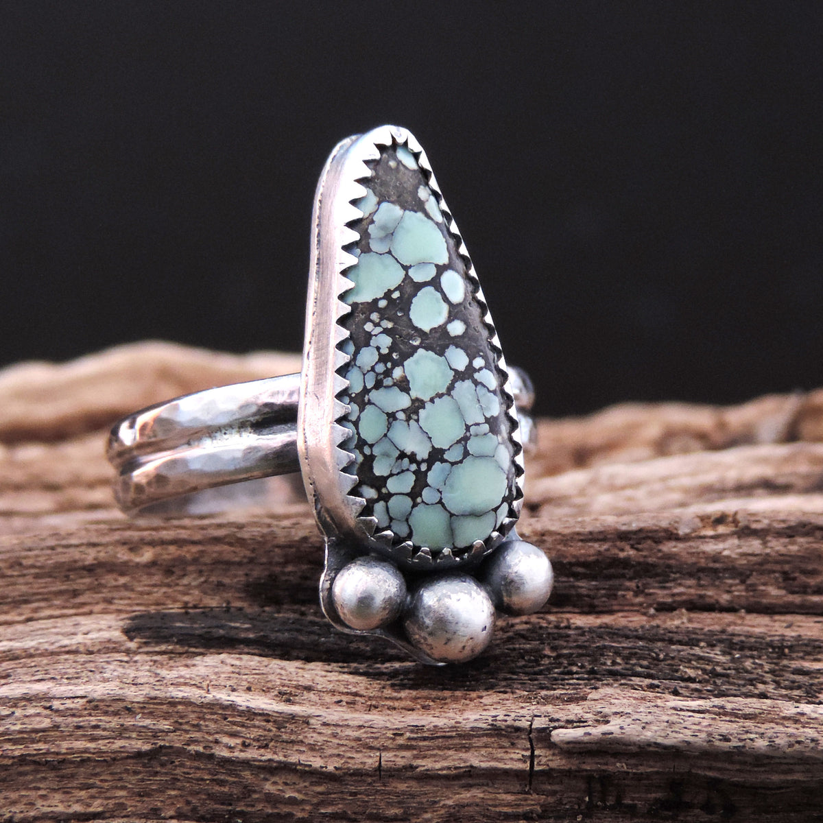 Minty Green Poseidon Variscite Sterling Silver Gemstone Ring - Size 7. ...